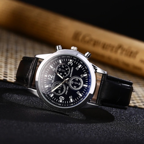 Accessories | New Luxury Mens Analog Leather Quartz Watch | Poshmark